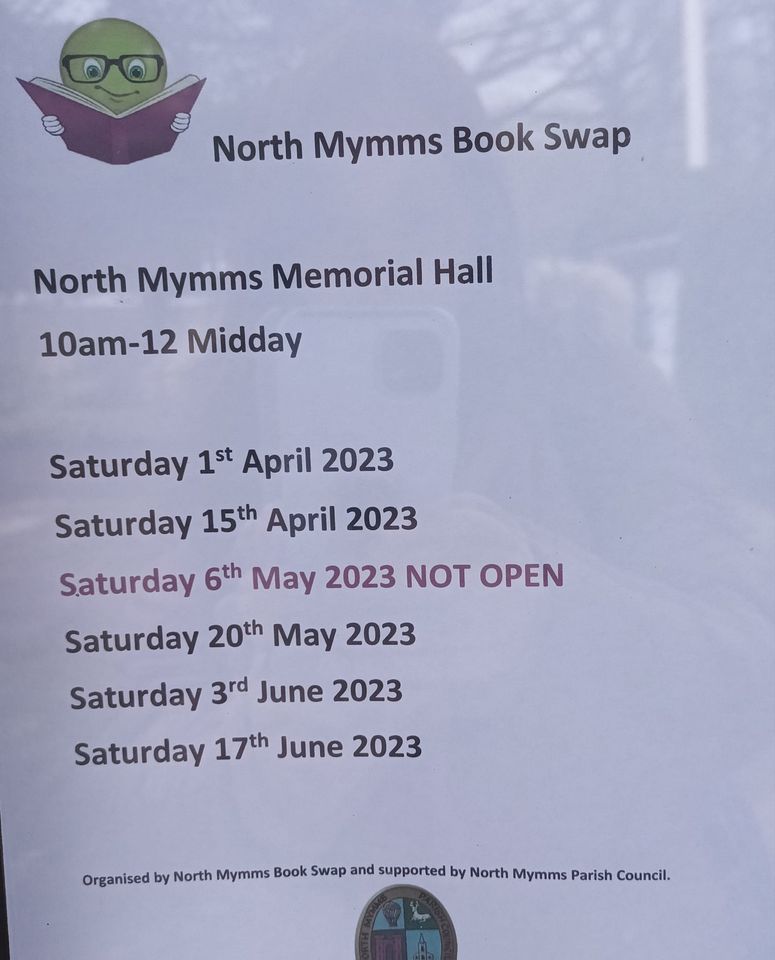 North Mymms Book Swap 1st and 3rd Saturday of the month, North Mymms ...