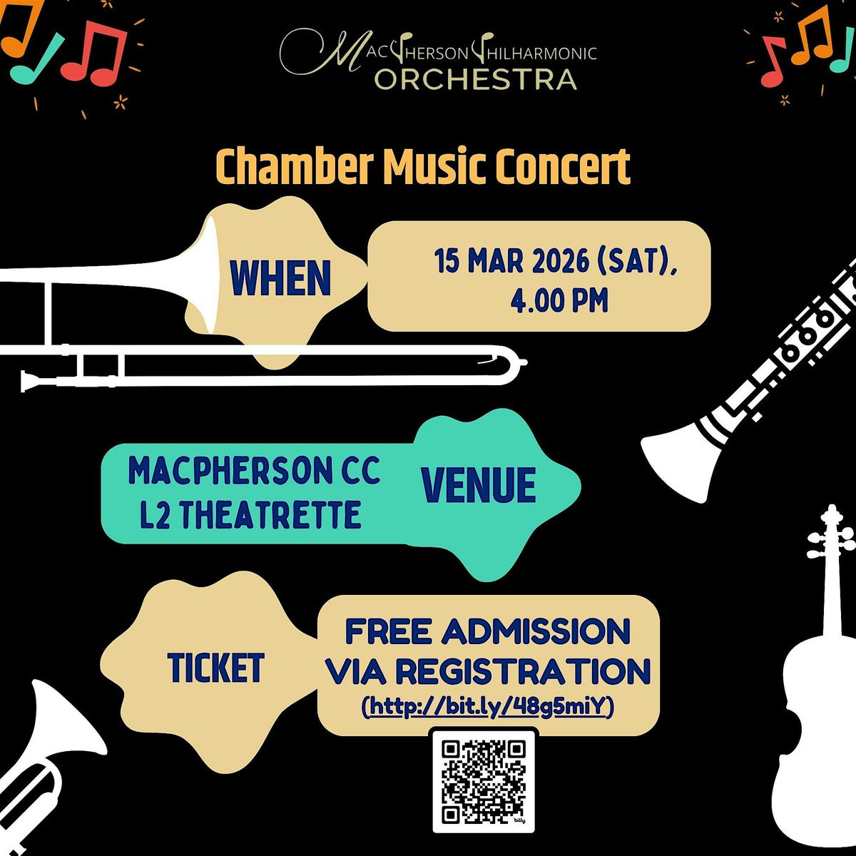 CHAMBER MUSIC CONCERT 2026, MacPherson Community Club, Paya Lebar, 14 ...