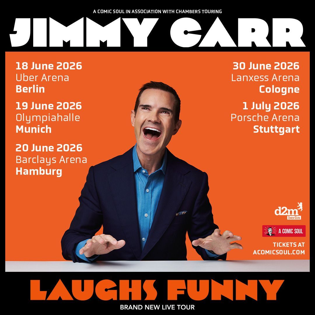 Jimmy Carr Stuttgart Tickets, Porsche-Arena, Stuttgart, 1 July 2026 ...
