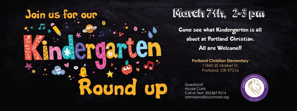 PCS Kindergarten Round Up, Portland Christian Elementary School, March ...