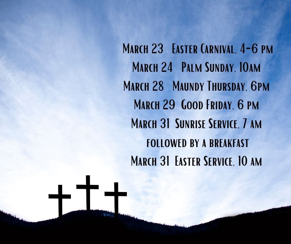 Holy Week line up for Chiefland Methodist Church, 707 N Main St ...