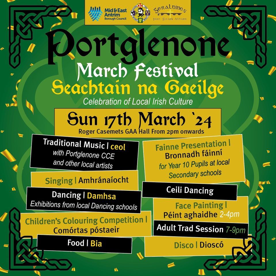 St Patrick’s Day ☘️ Seachtain na Gaeilge / Portglenone March Festival ...