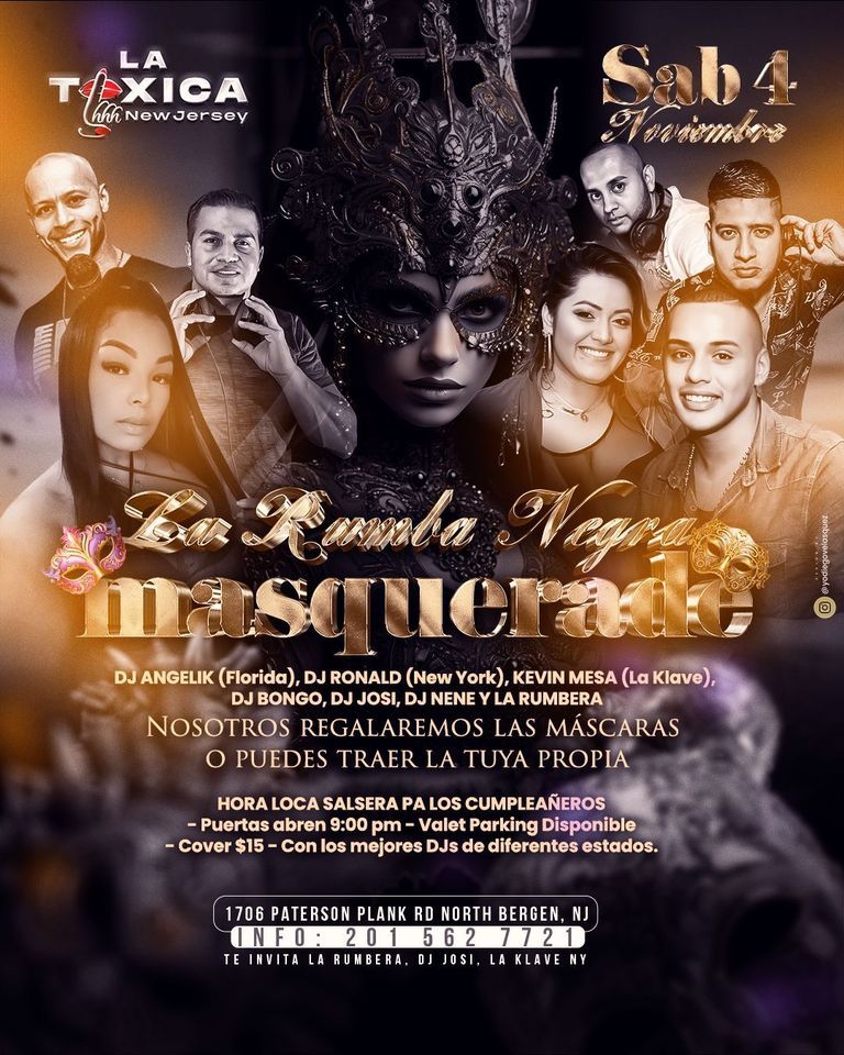 RUMBA NEGRA MASQUERADE VOL 2, The Gaur, West New York, 4 November to 5 ...