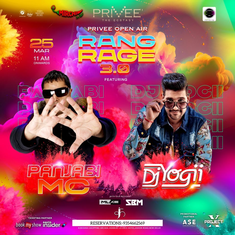 Rang Rage 3.0 Holi Event , Shangri-La's Eros Hotel, Ashoka Rd ...