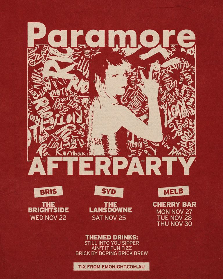 Paramore Afterparty: Night 1 - Emo Night Melbourne - November, Cherry ...