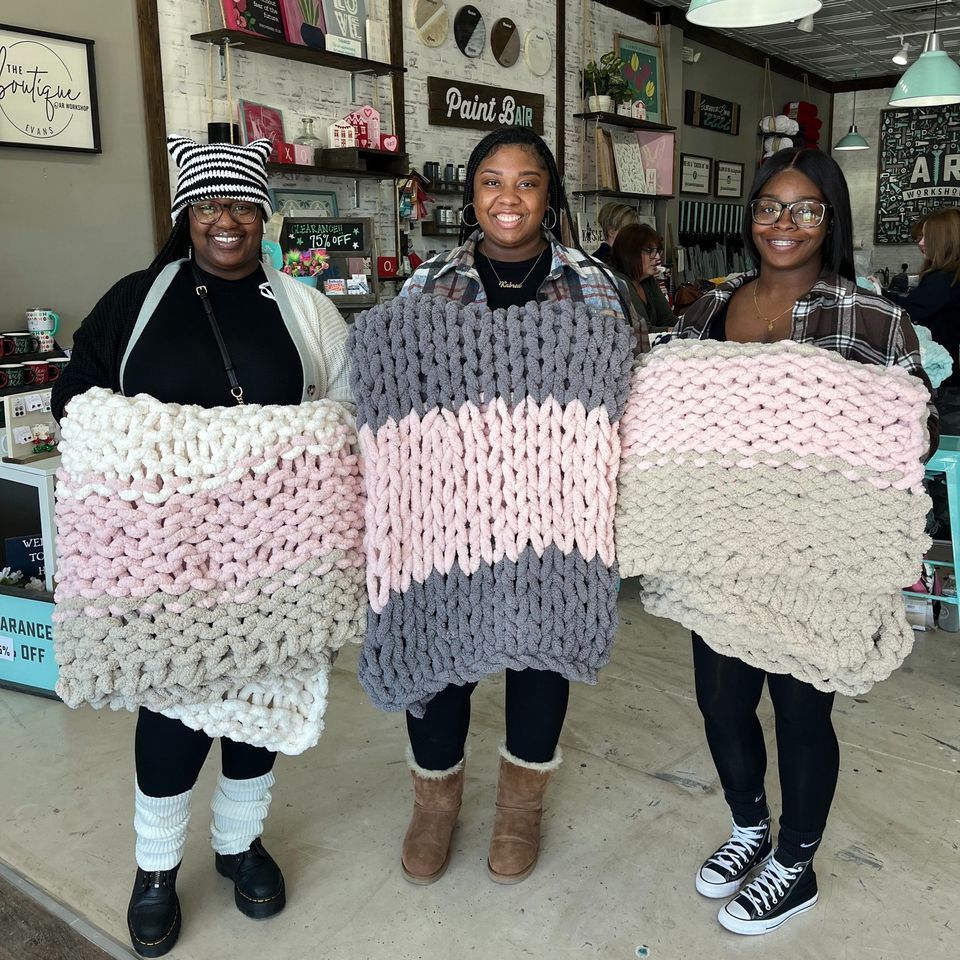 Chunky Knit Blanket Workshop, AR Workshop Evans, 10 March 2024 | AllEvents