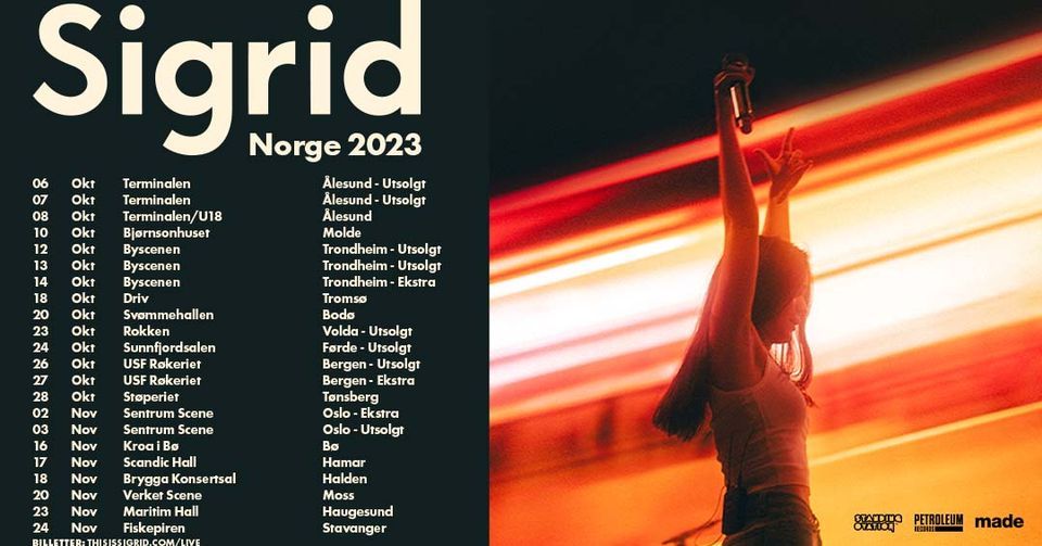 SIGRID // Brygga Kultursal Halden, Brygga Kultursal Halden, November 18 ... SIGRID // Brygga Kultursal Halden, Brygga Kultursal Halden, November 18 ...