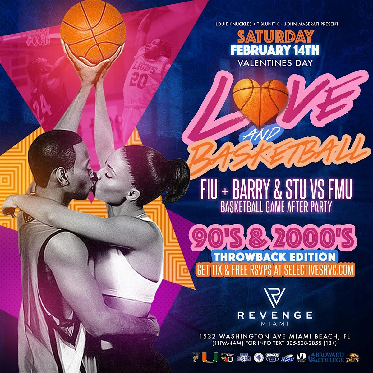 Love & Basketball @ Revenge, Revenge miami, Miami Beach, 14 February to ...