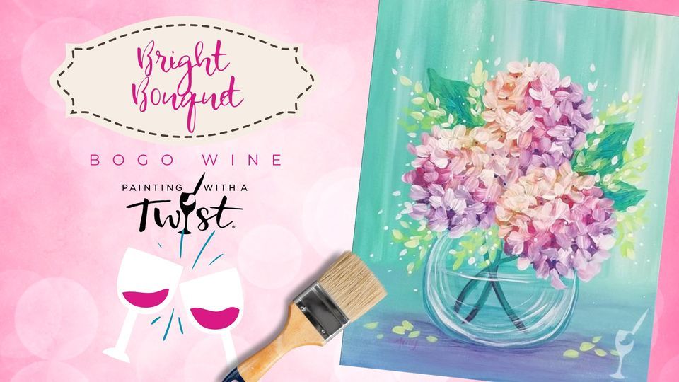 Bright Bouquet Art paint and sip, Painting With A Twist - Powers, Colorado Springs, 7 February ...