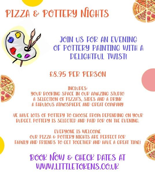 Pizza & Pottery Nights, Little Tokens Studio Unit 1 BH20 4DJ Wareham ...