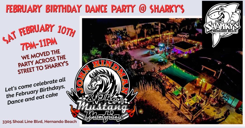 February Dance Party w/The Mustang Mafia @Sharkys, Sunset Grille of ...