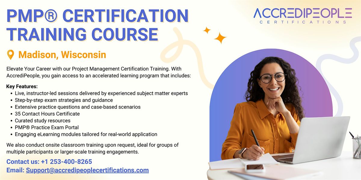 PMP® Certification Boot Camp – In-Person Training in Madison,WI, 17 ...