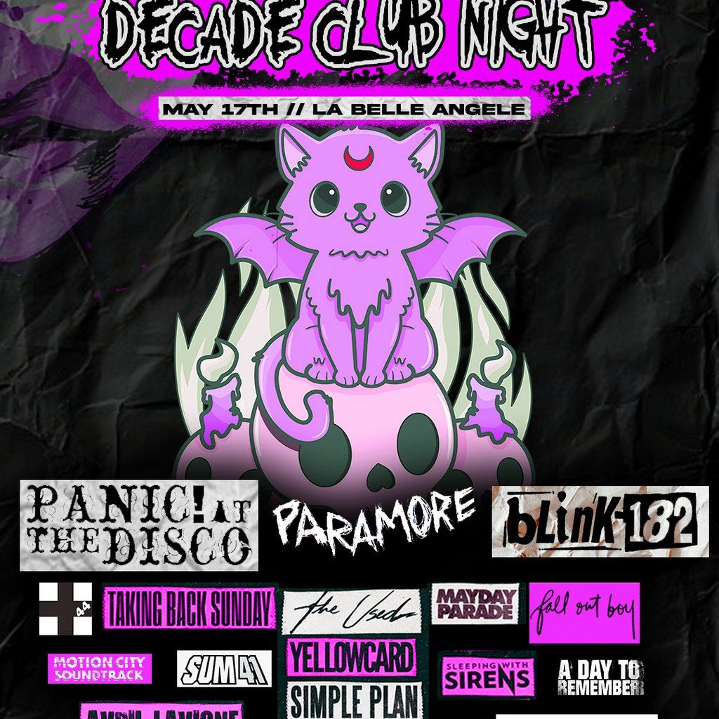 Decade Club Night - Pop Punk, Emo & Karaoke, La Belle Angele, Edinburgh ...