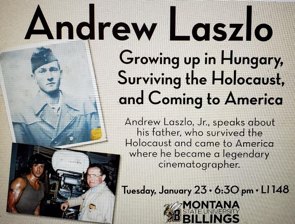 Andrew Laszlo Presenting His Fathers Holocaust Memoir, MSU Billings, 23 ...