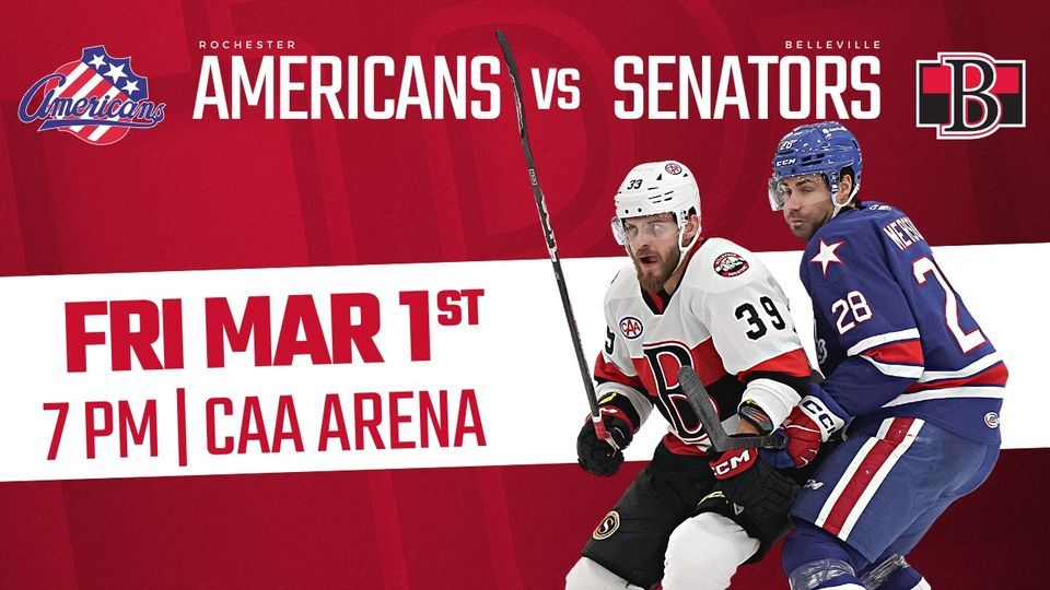 Sens vs Americans, CAA Arena, Belleville, 1 March 2024 | AllEvents.in