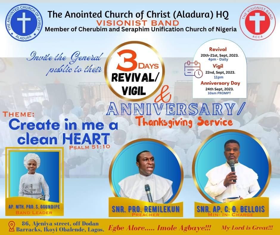 The Anointed VISIONIST BAND ANNIVERSARY , Dodan Barracks Obalende Ikoyi ...