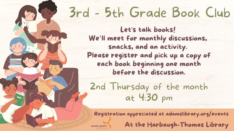 3rd-5th Grade Book Club, Harbaugh~Thomas Library, Orrtanna, December 14 ...