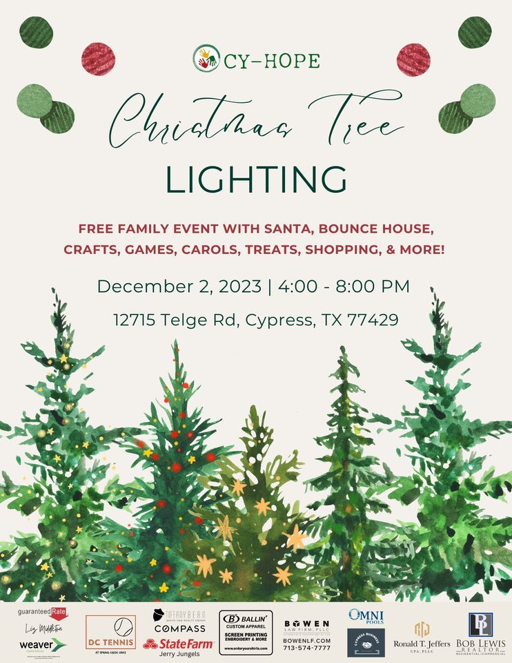 Cy-Hopes Christmas Tree Lighting, Cy-Hope, Hufsmith, 2 December 2023 ...