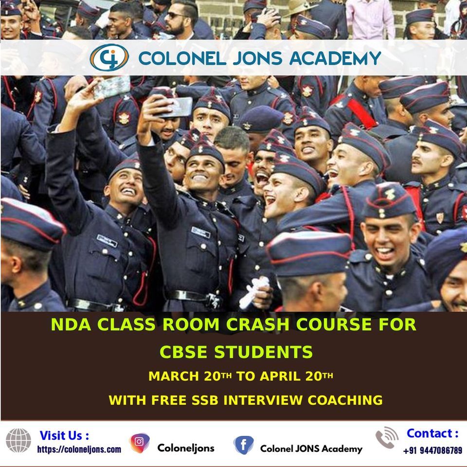 NDA CLASSROOM CRASH COURSE WITH FREE SSB INTERVIEW FOR NDA 1 2024 APRIL ...