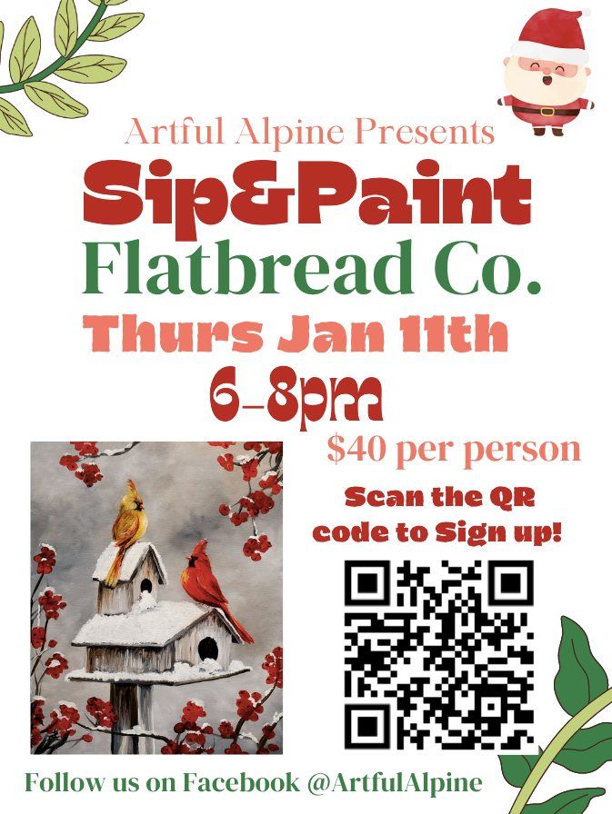Flatbread Co. Sip and Paint , Flatbread Company, North Conway, 11 January 2024 | AllEvents