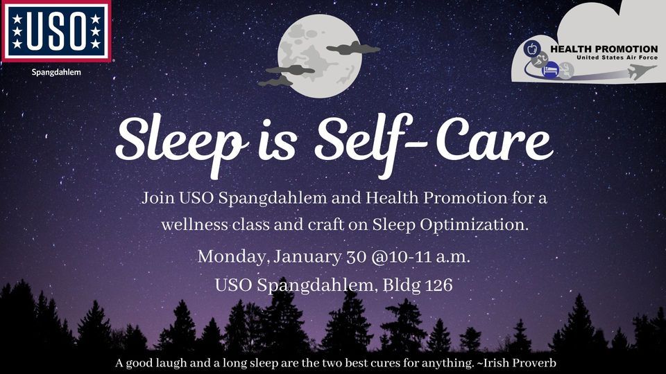 Wellness Class - Sleep Optimization, USO Spangdahlem, Trier, 30 January ...
