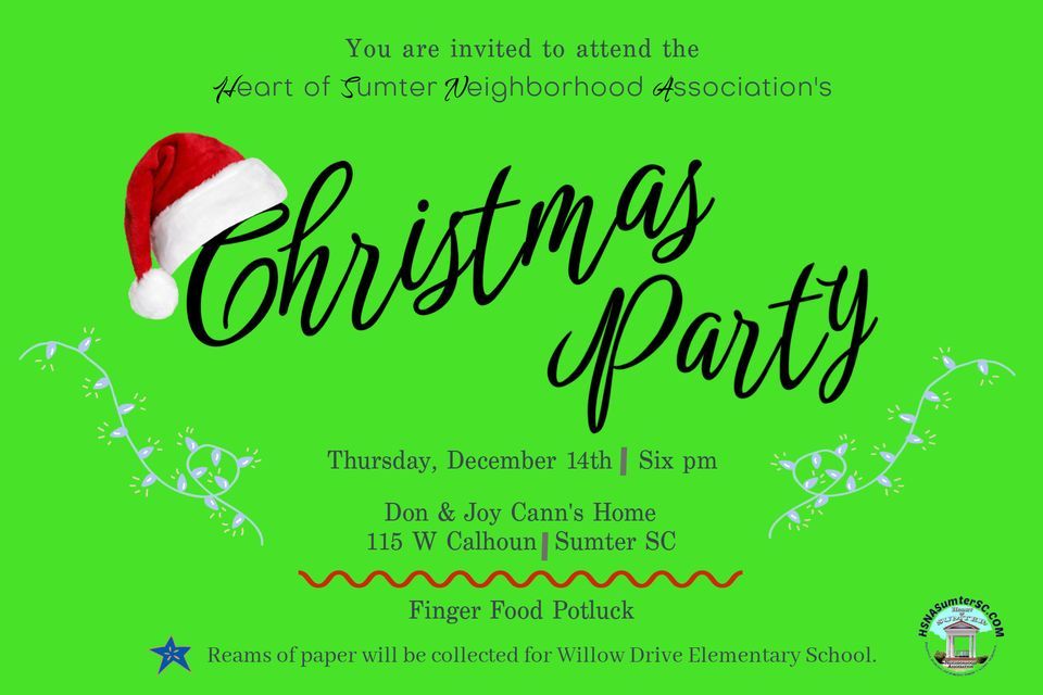 Heart of Sumter Neighborhood Assoc. Christmas Party, 155 West Calhoun ...