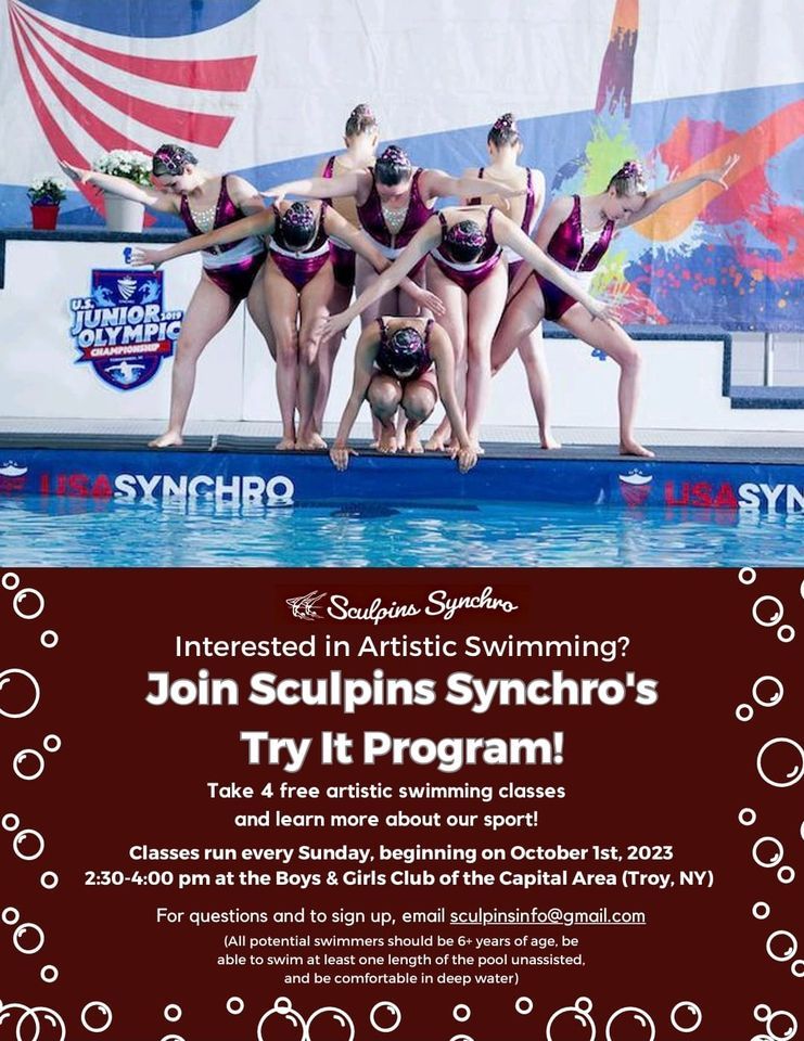 Sculpins Synchro Try It Program! , Troy Boys and Girls Club, October 1 ...