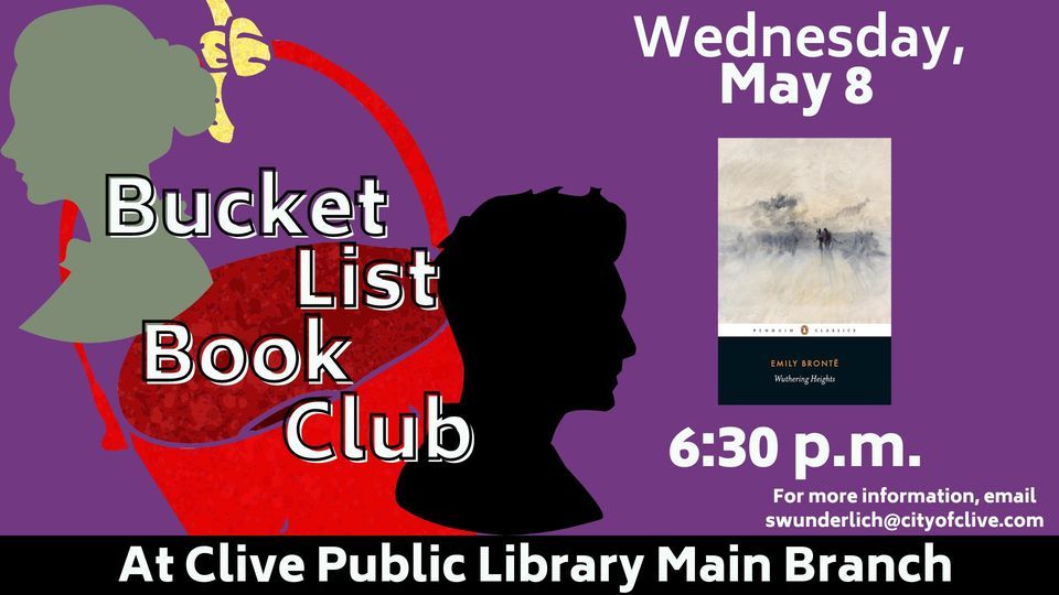 Bucket List Book Club - May, Clive Public Library, 8 May 2024 ...