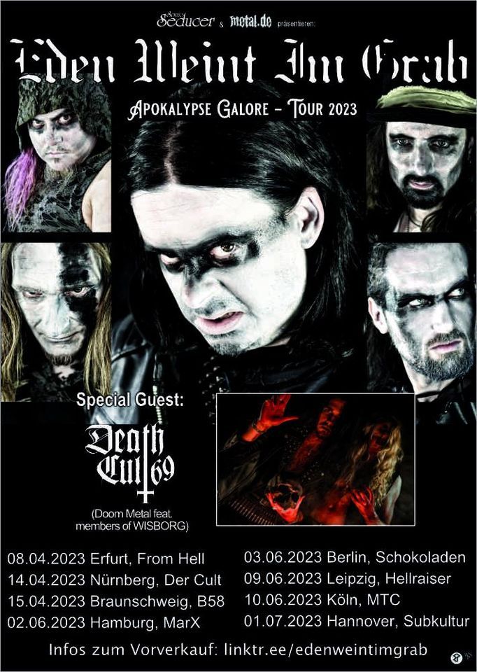 Eden Weint Im Grab & Death Cult 69 - Tour 2023, Hellraiser Leipzig ...