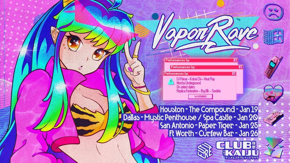 Vapor Rave - FutureFunk/CityPop Cosplay Rave (Fort Worth), 350 W 5th St ...