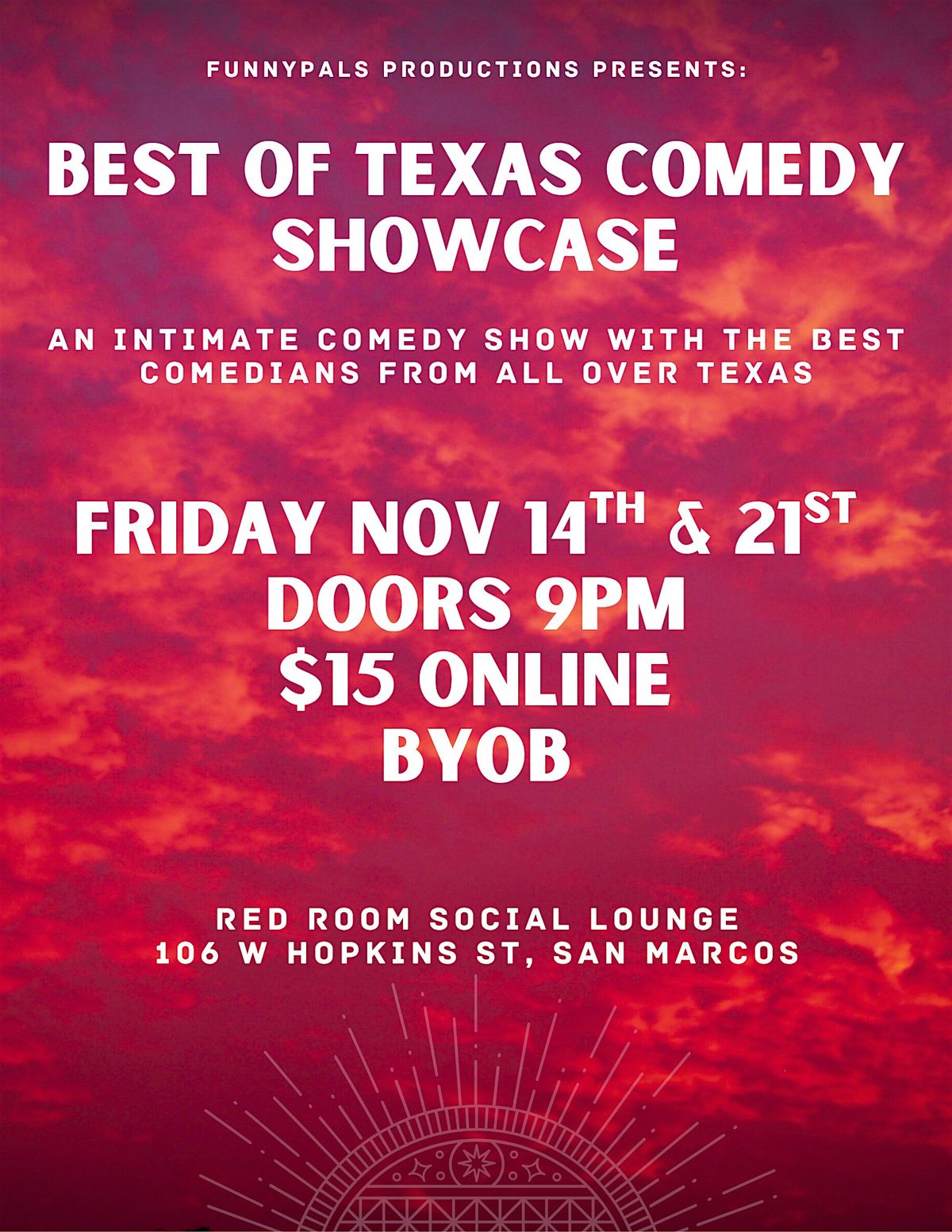 Best of Texas Comedy Showcase, Red Room Social Lounge, San Marcos, 14 ...