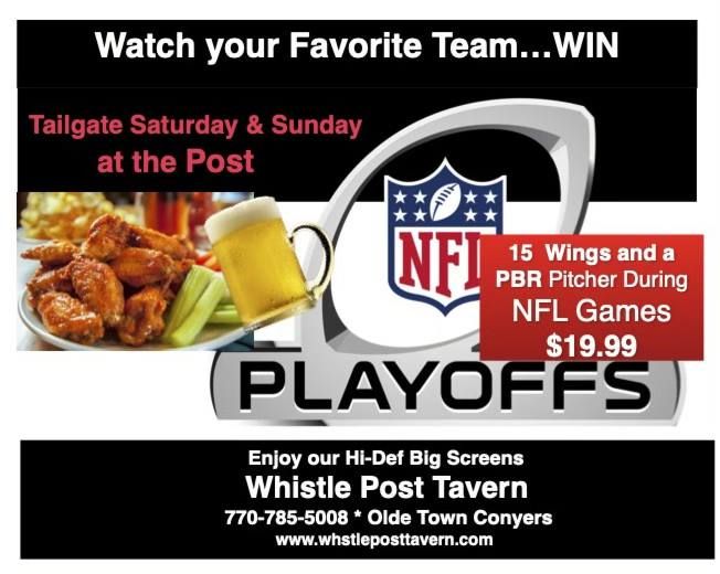 NFL Playoffs, Whistle Post Tavern, Conyers, 20 January to 21 January ...