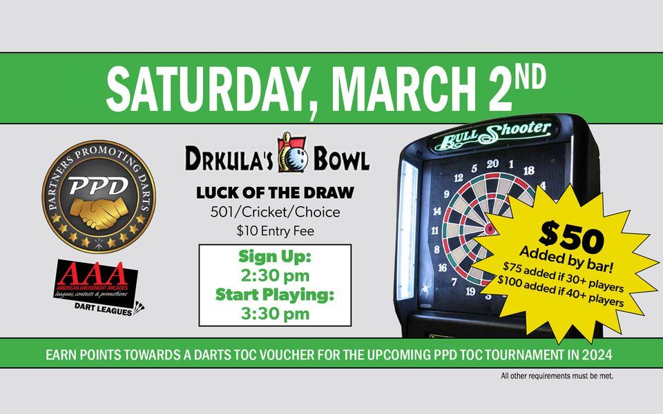 Drkulas LOTD Dart Tournament, Drkula's 32 Bowl, Inver Grove Heights, 2 ...