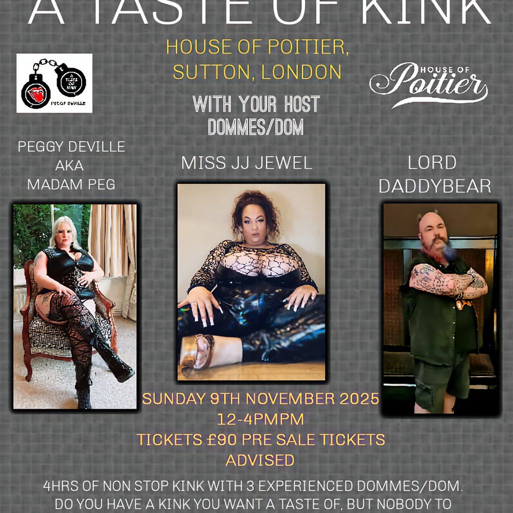 A Taste of Kink, House Of Poitier, Sutton, 9 November 2025 | AllEvents