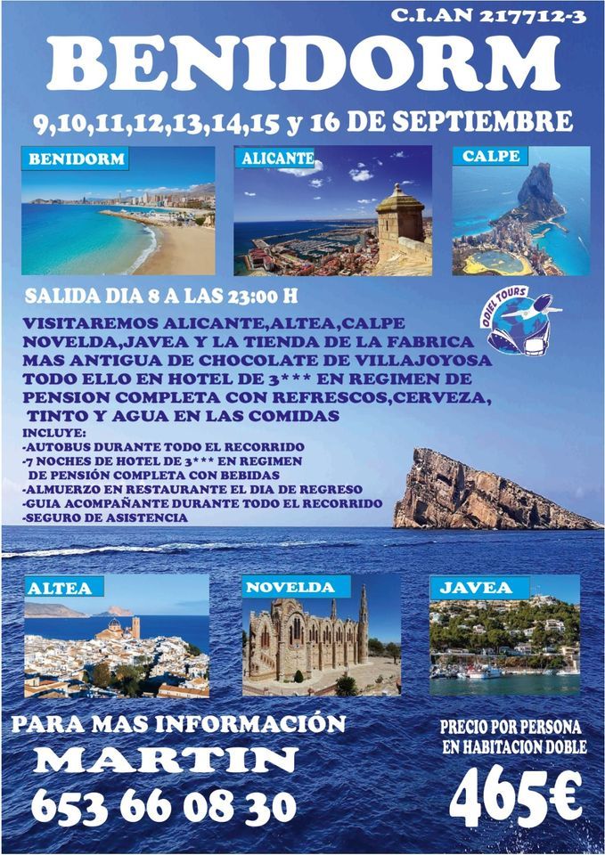 BENIDORM 09-16 SEPTIEMBRE 2023, Benidorm, 8 September to 16 September ...