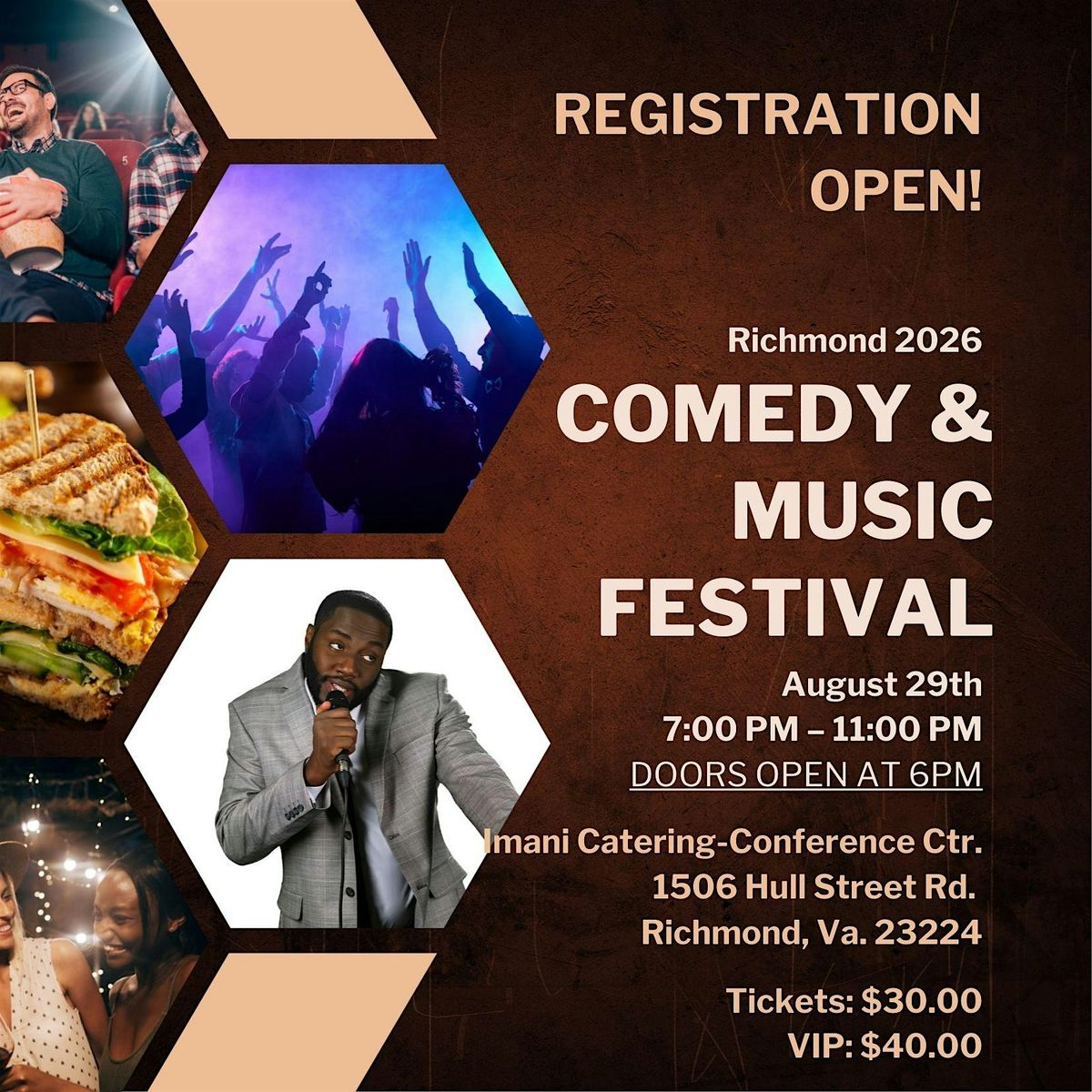 Richmond Comedy and Music Festival, Imani Catering-Conference Center ...