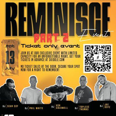 Reminisce PART 2, Moo Bar (Behind The Highfield), Bradford, 13 July ...