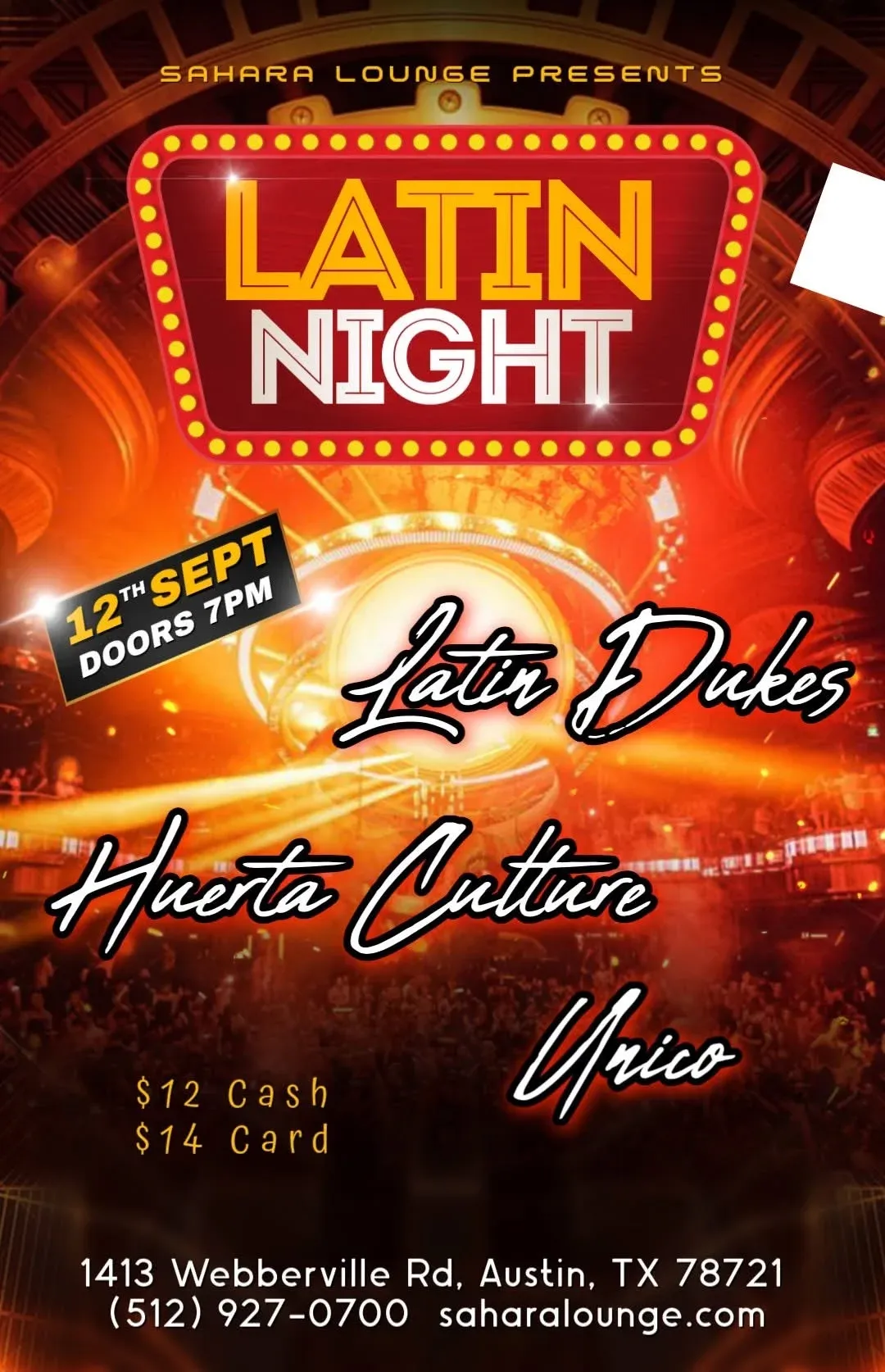 Latin night @ Sahara lounge, Sahara Lounge, Austin, 12 September 2025 ...