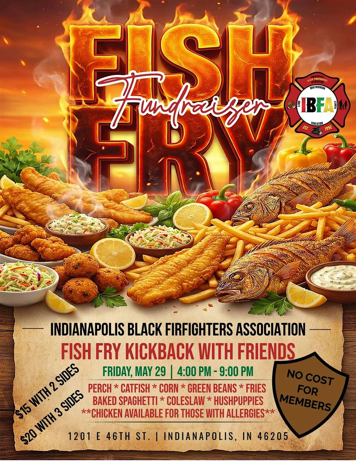 INDIANAPOLIS BLACK FIREFIGHTERS ASSOCIATION ANNUAL FISH FRY, 1201 E ...