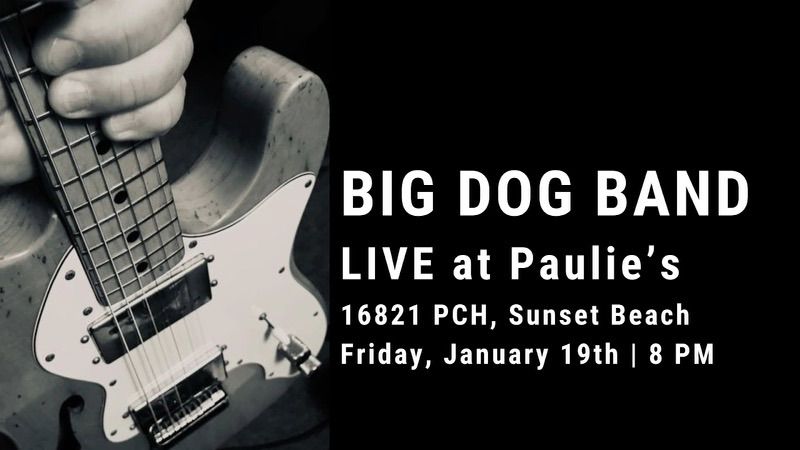 Big Dog Band is back at Paulie’s, Friday, January 19th! Music Starts 8: ...