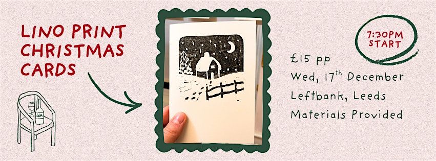 Lino Print Christmas Cards., Left Bank Leeds, Burley, 17 December 2025 ...