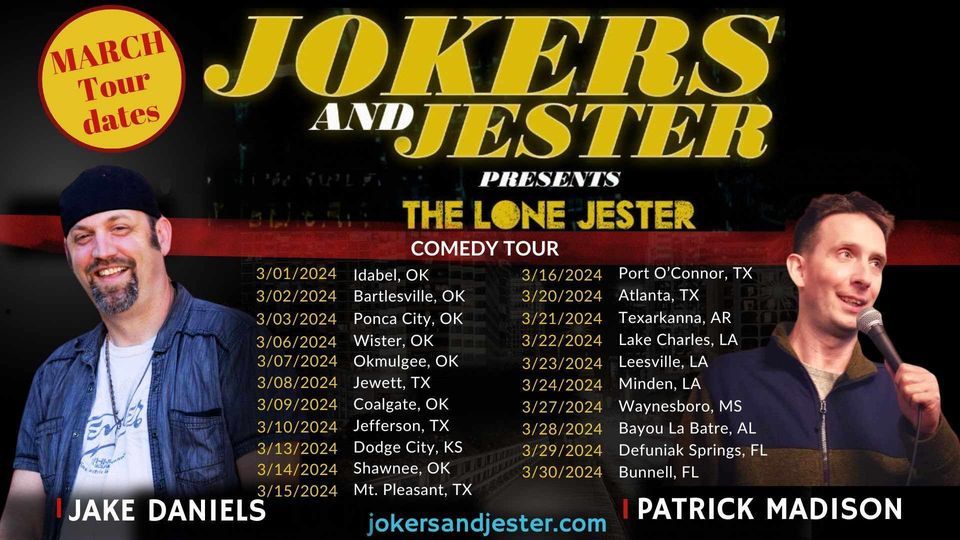 Jokers and Jester Comedy Tour Presents The Lone Jester W/Special Guest ...