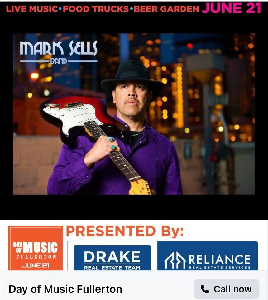 MARK SELLS BAND at Day Of Music Festival at Fullerton Museum Plaza ...