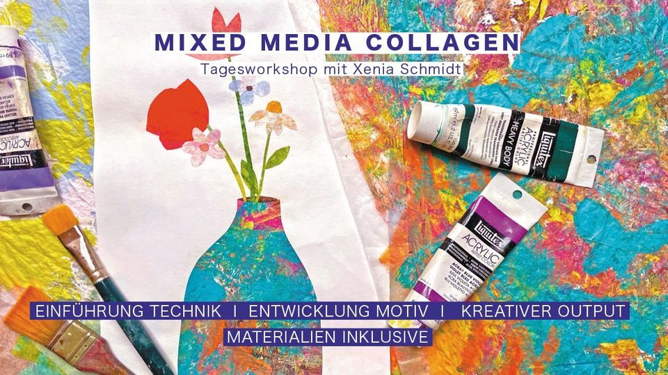 Mixed Media Collagen Workshop, MALSALON, Berlin, February 11 2024 ...