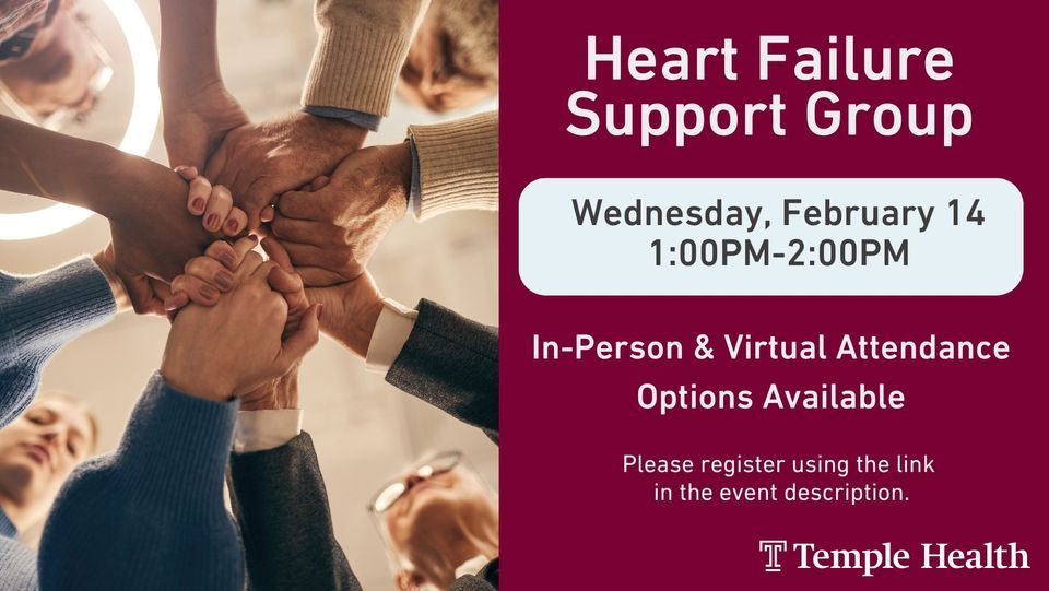Heart Failure Support Group, Temple Lung Center, Philadelphia, 14 ...