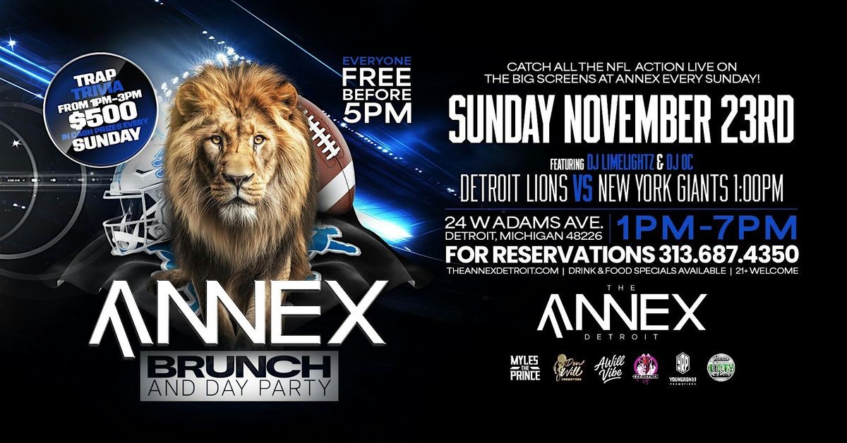 Annex Brunch & Day Party Sunday on November 23 at The Annex!, The Annex ...