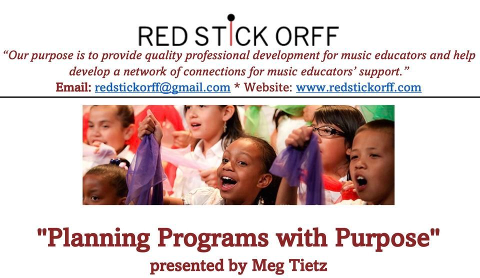 Planning Programs with Purpose - Meg Tietz, Audubon Charter School ...