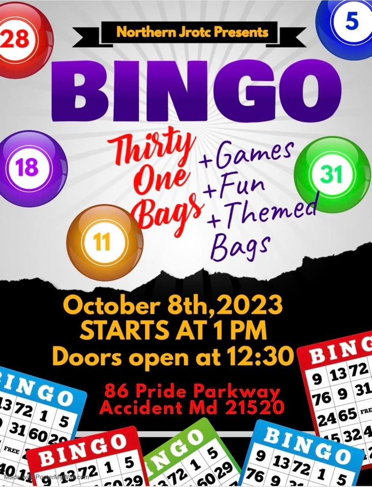 Jrotc Thirty One Bag Bingo, Northern Garrett High School, Accident, 8 ...