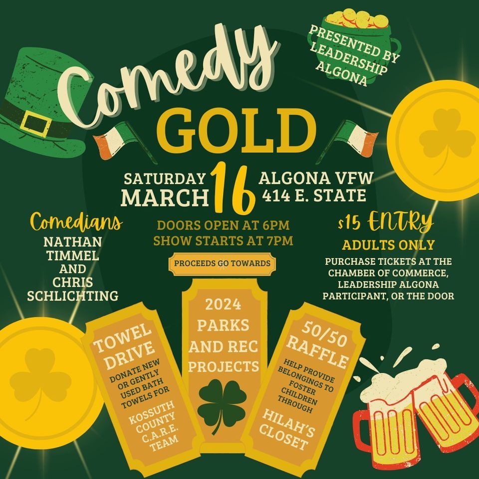 Comedy Gold - Leadership Algona Comedy Night Fundraiser , Algona VFW ...
