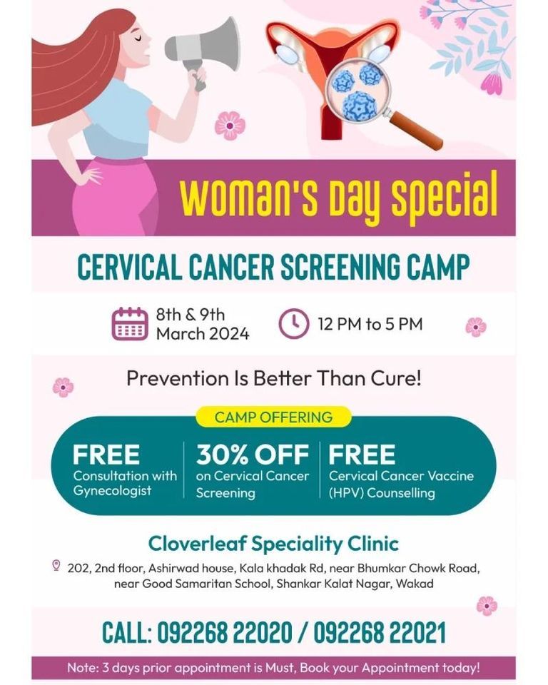 Cervical Cancer Screening Camp, Cloverleaf Speciality Clinic, Wakad 202 ...